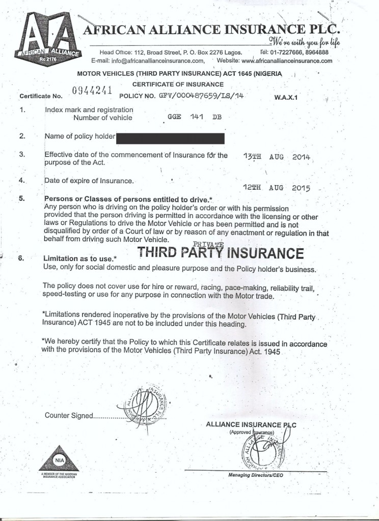 [BEWARE] This Is What A Fake Third Party Insurance Looks Like ...